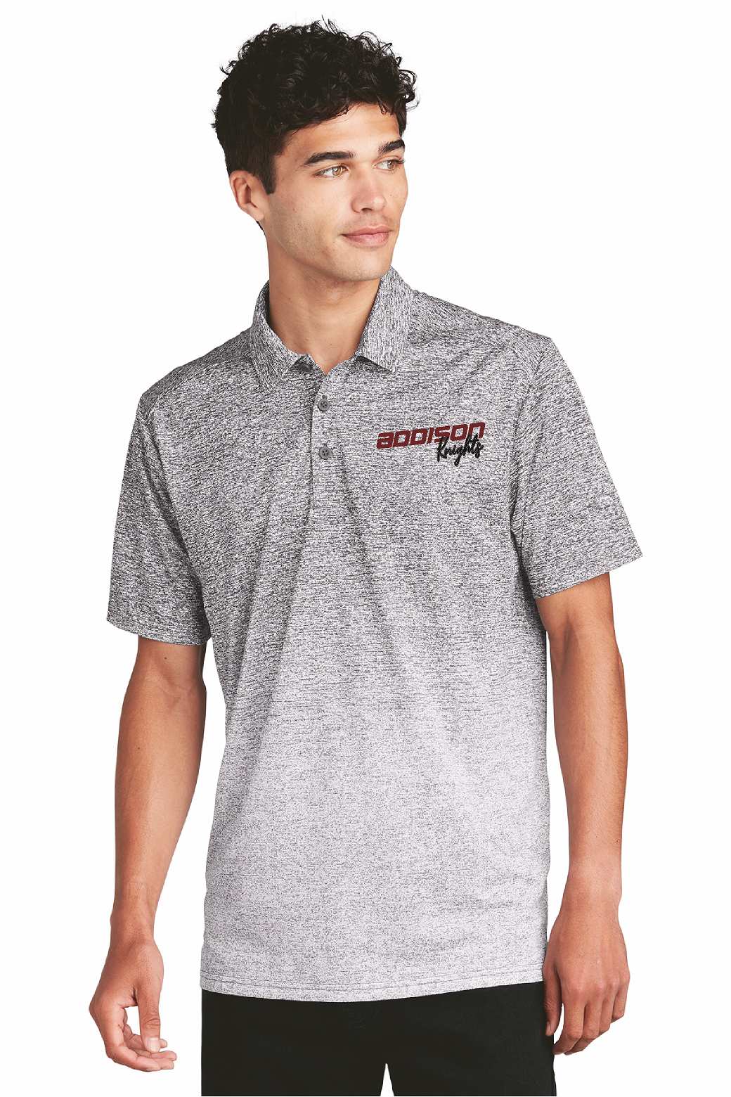 Addison Knights ST671 Sport-Tek ® Mens Ombre Heather Polo – Forever 6ix ...