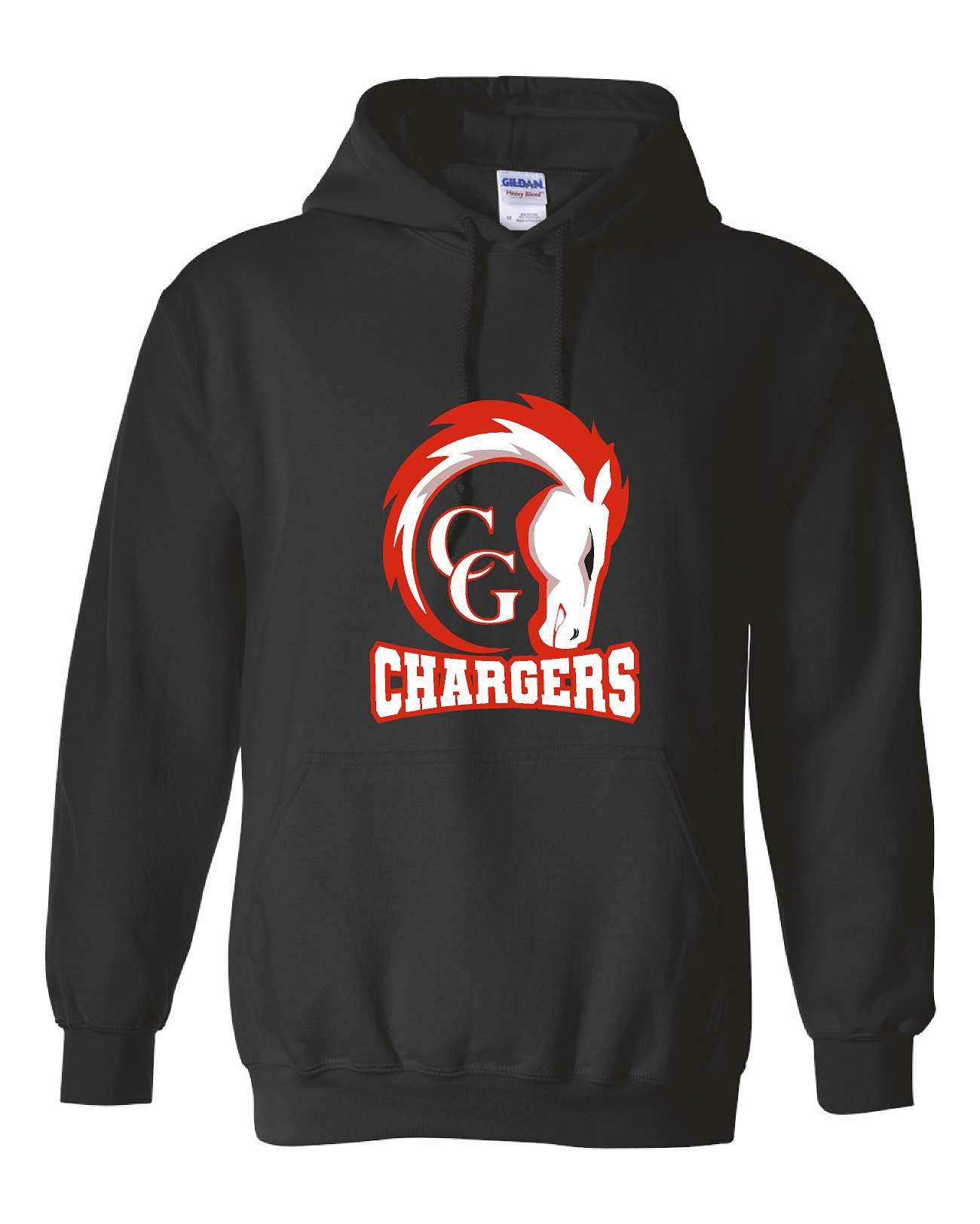 CG Chargers Black Gildan Hoodie Adult/Youth 18500 – Forever 6ix Apparel