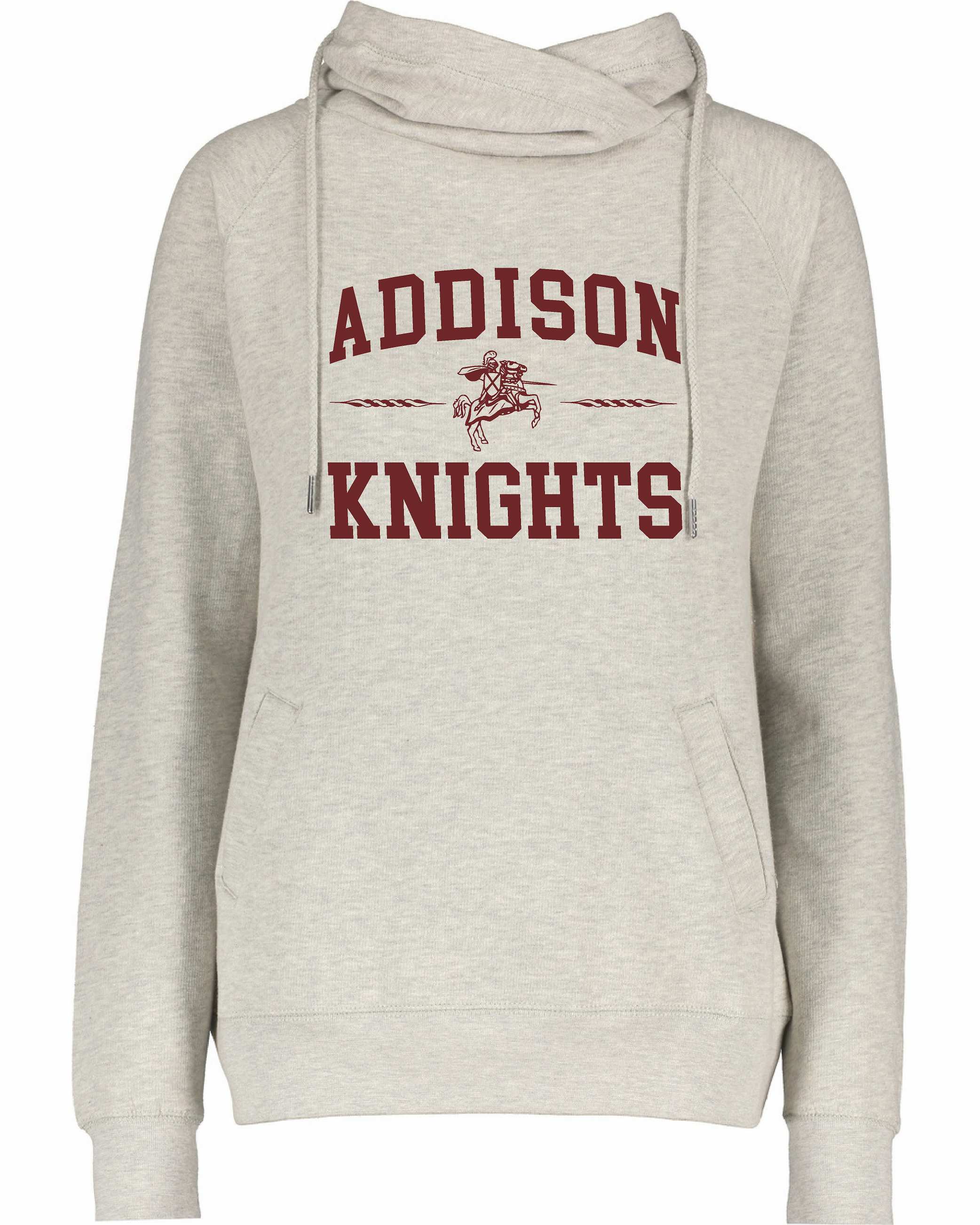 Addison Knights Ladies Cream Cowl Neck hoodie, EZ329 – Forever 6ix Apparel